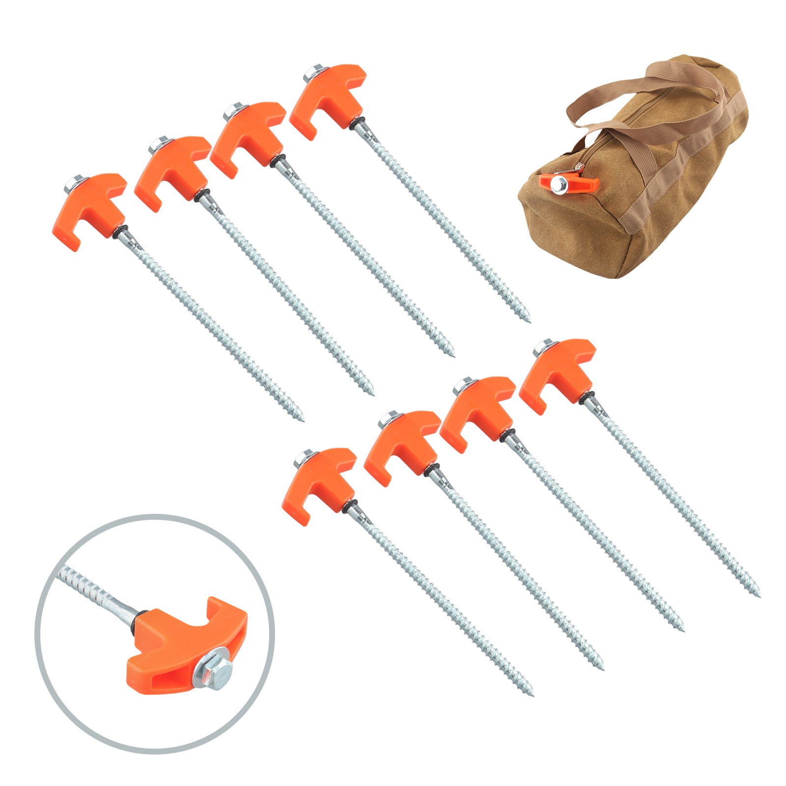 Anchors Screw Tent Stake Anchoring Camping Heavy-Duty Screw-In ...