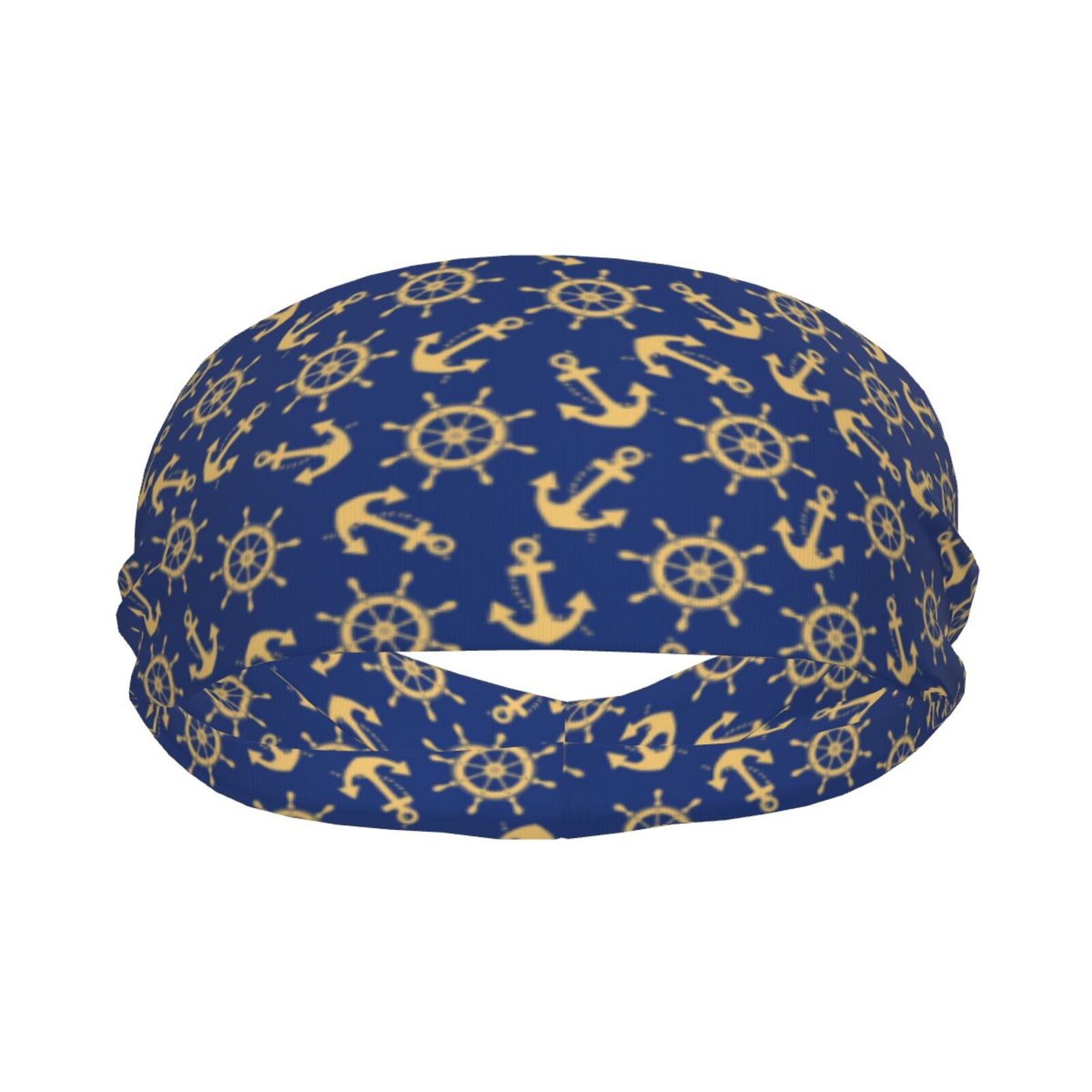 Anchors and Nautical Sports Headband for Women Men, Running Headband ...
