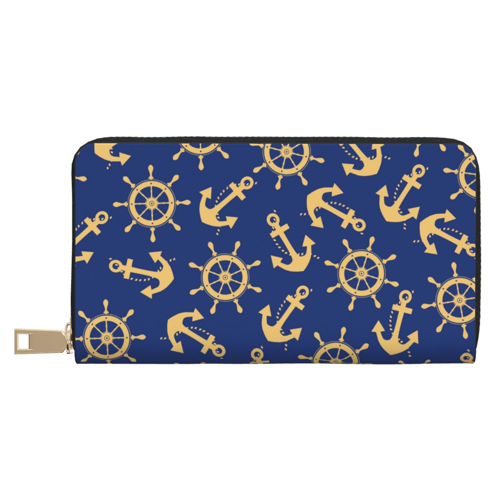 Anchors and Nautical Wallet Women, Leather Bifold Multi Card Wallet, Women's Wallets, Long Purse ...