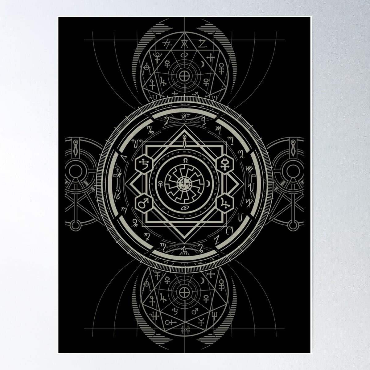Ancient Alien Symbols Poster Wall Art, Modern Wall Decor For Living ...