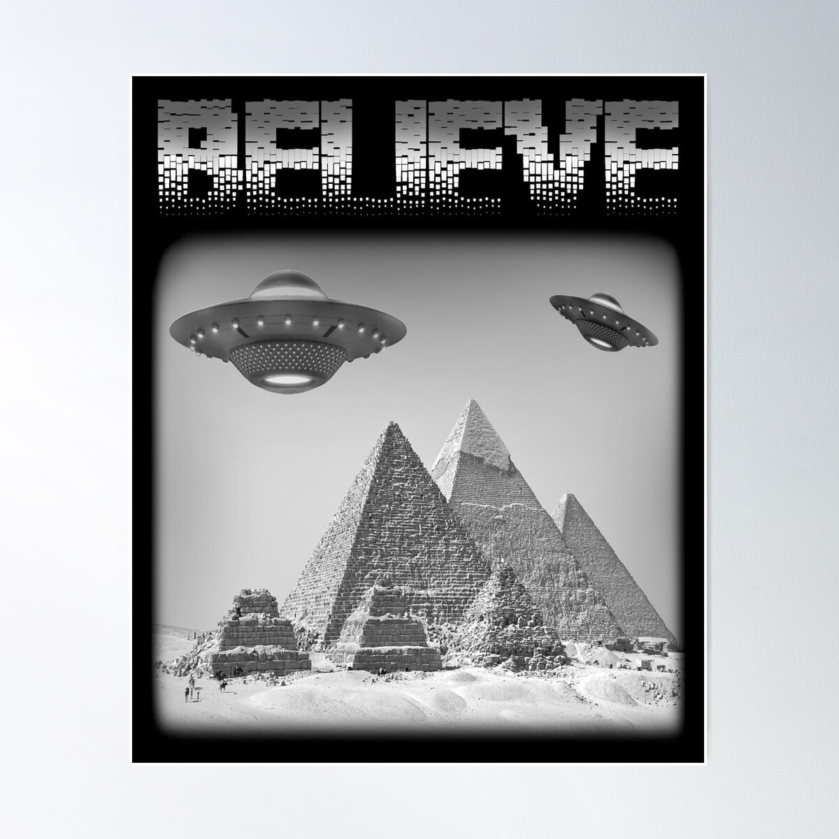 Ancient Aliens - Believe Ufo Extraterrestrial Poster Wall Art, Modern ...