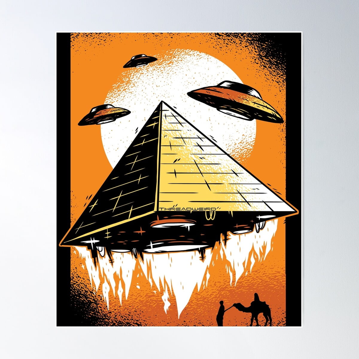 Ancient Aliens Pyramid Ufos Poster Wall Art, Modern Wall Decor For ...
