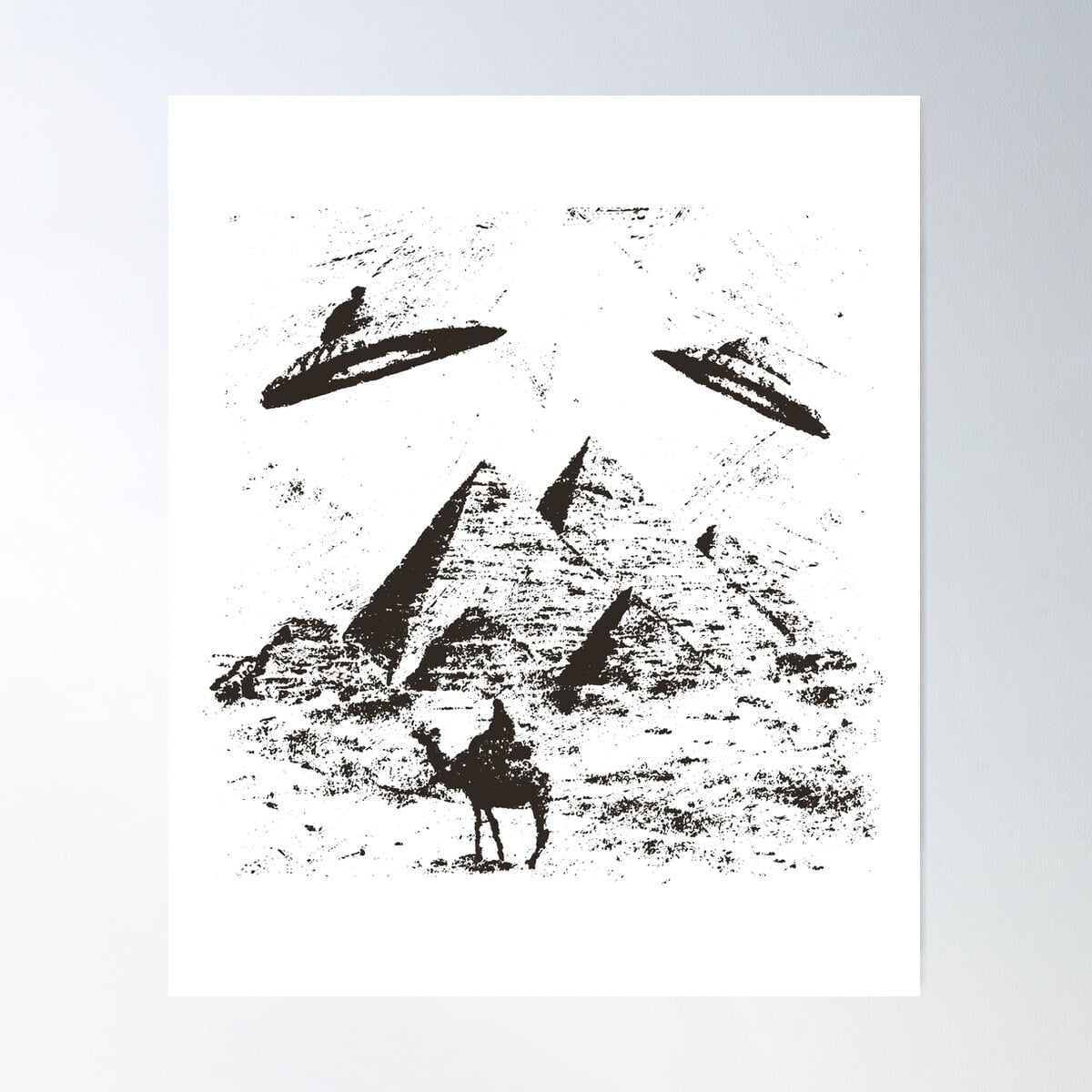 Ancient Aliens Ufos Pyramids Poster Wall Art, Modern Wall Decor For ...