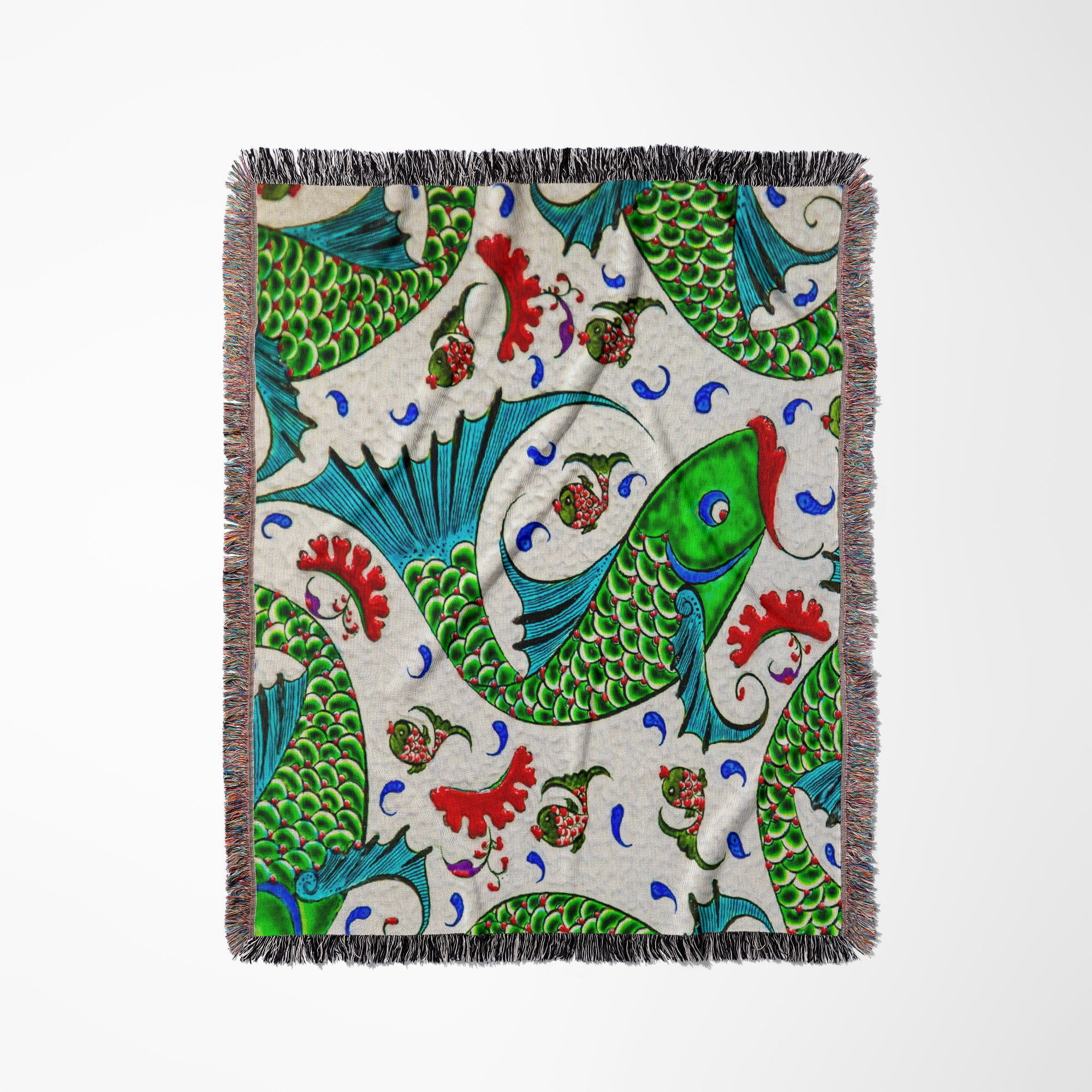 Ancient Arab Islamic Fish Designs Pottery Madaba Jordan, Woven Blanket ...
