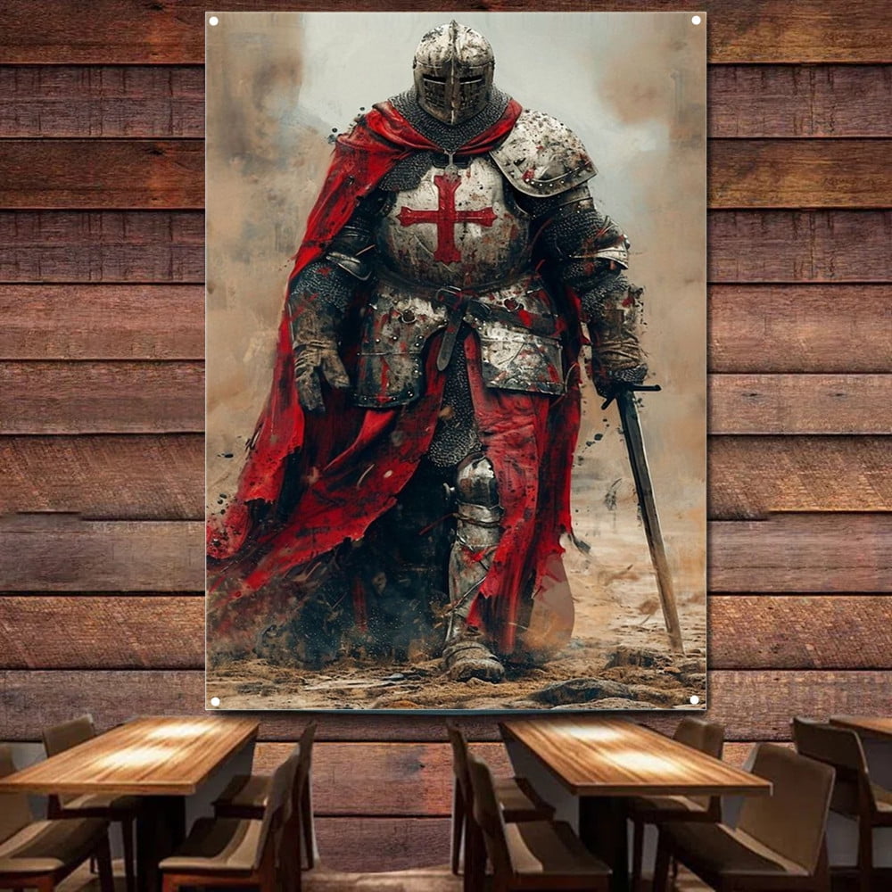 Ancient Armor Warrior Tapestry Wall Art Posters and Prints Vintage ...