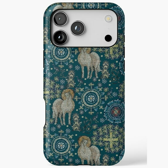 Ancient Art Blue Mosaic Tile Case for iPhone 11 12 13 14 15 16 17 Pro ...