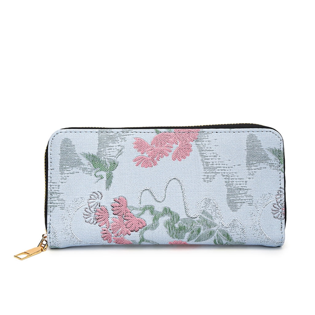 Ancient Art Inspired Long Wallet Coin Purse With Premium PU And Large ...