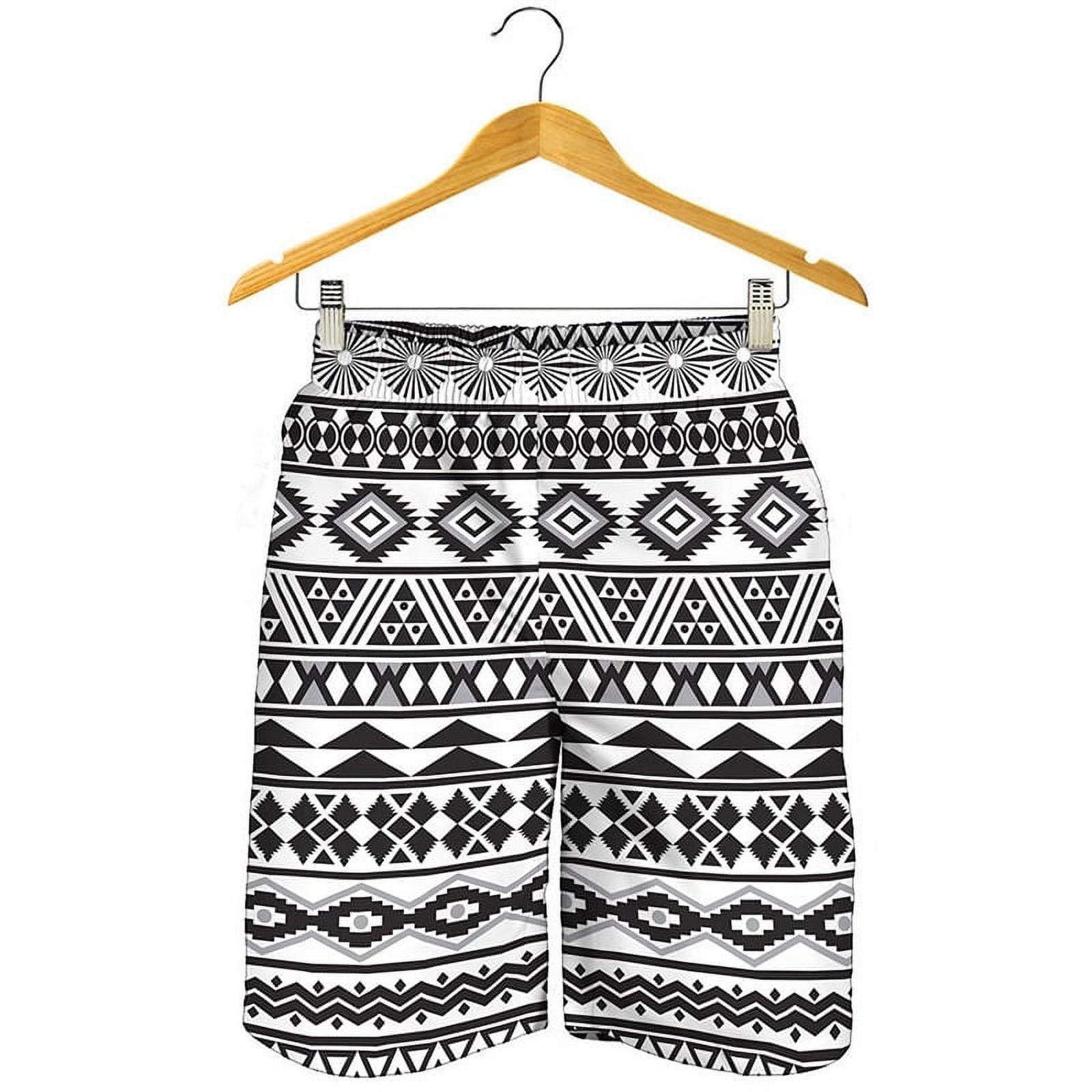 Ancient Aztec Tribal Pattern Beach Shorts Men 3D Printed Surf Board ...