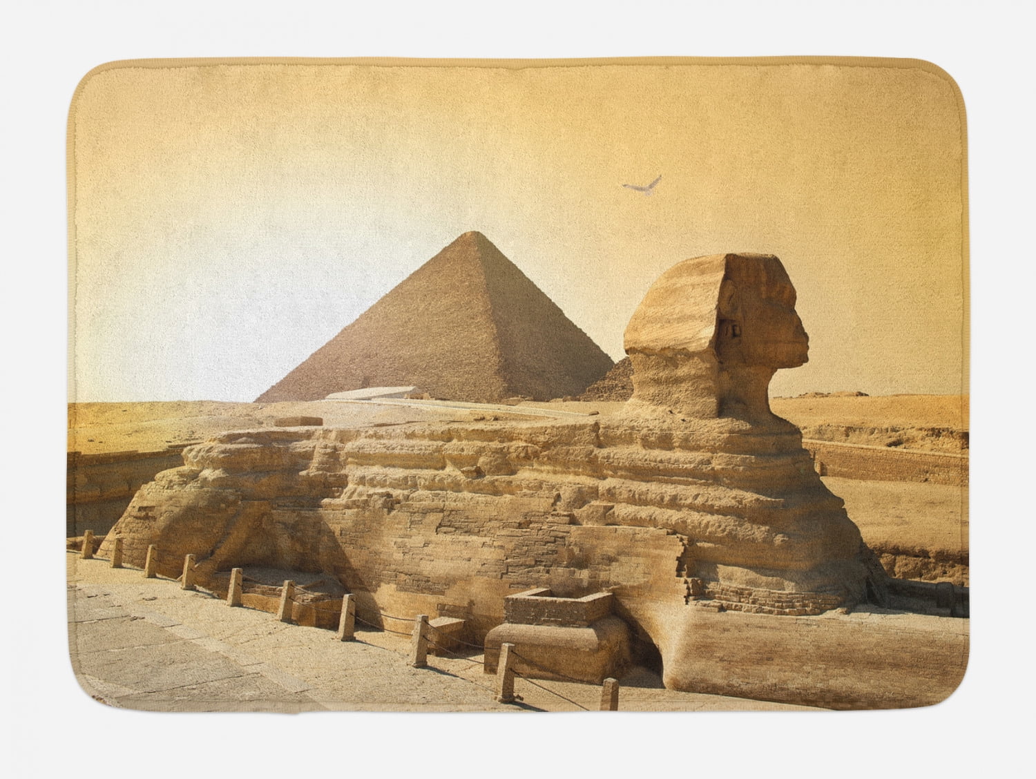 Ancient Bath Mat, Egyptian Pyramids Famous Great Landmark Wonders of ...