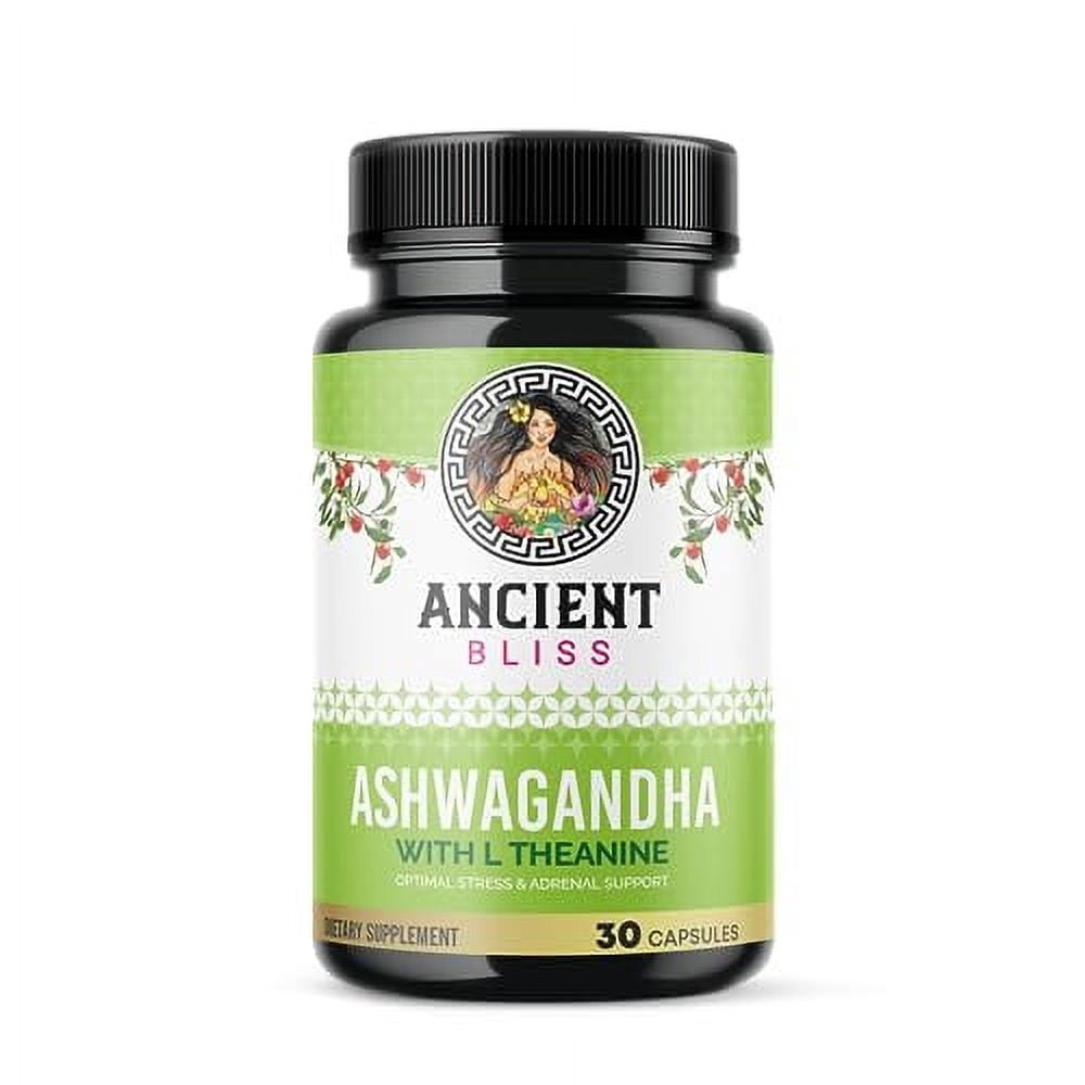 Ancient Bliss Ashwagandha with L-Theanine & Black Pepper Extract ...