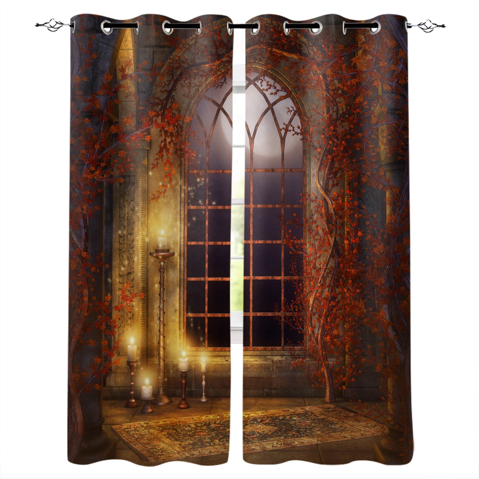 Ancient Castle Building Medieval Window Curtains for Living Room ...