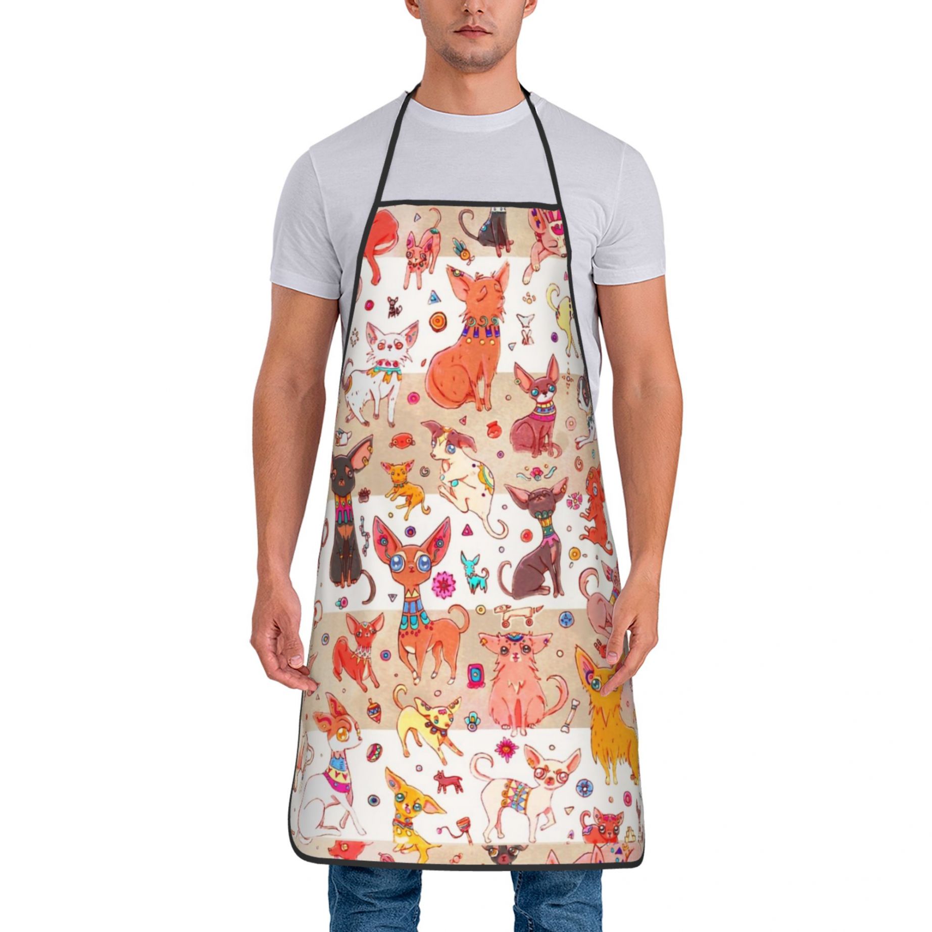 Ancient Chihuahuas Aprons for Women Men Waterproof Apron Kitchen Chef ...