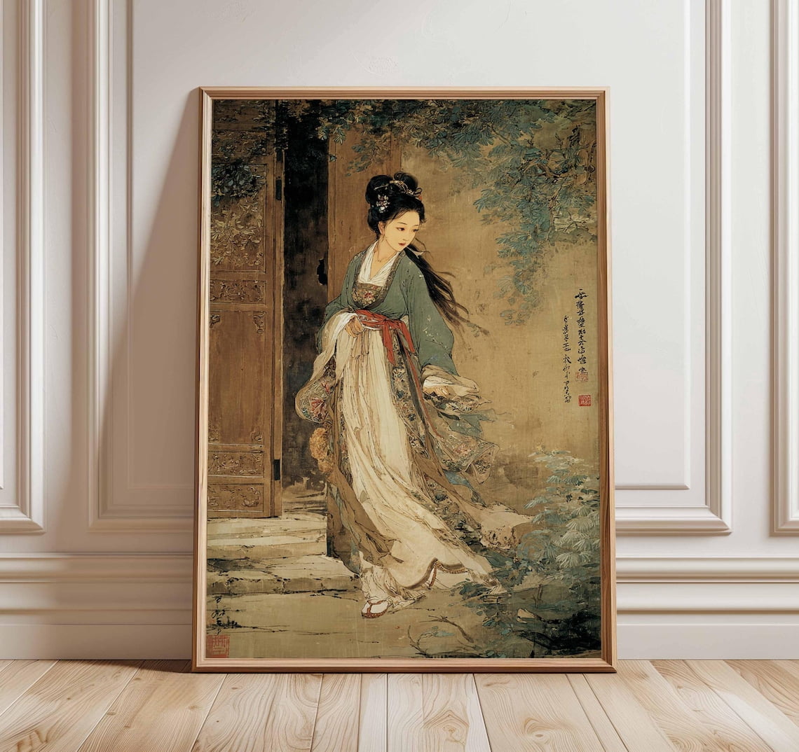 Ancient Chinese Poster Vintage Asian Traditional History Wall Art ...