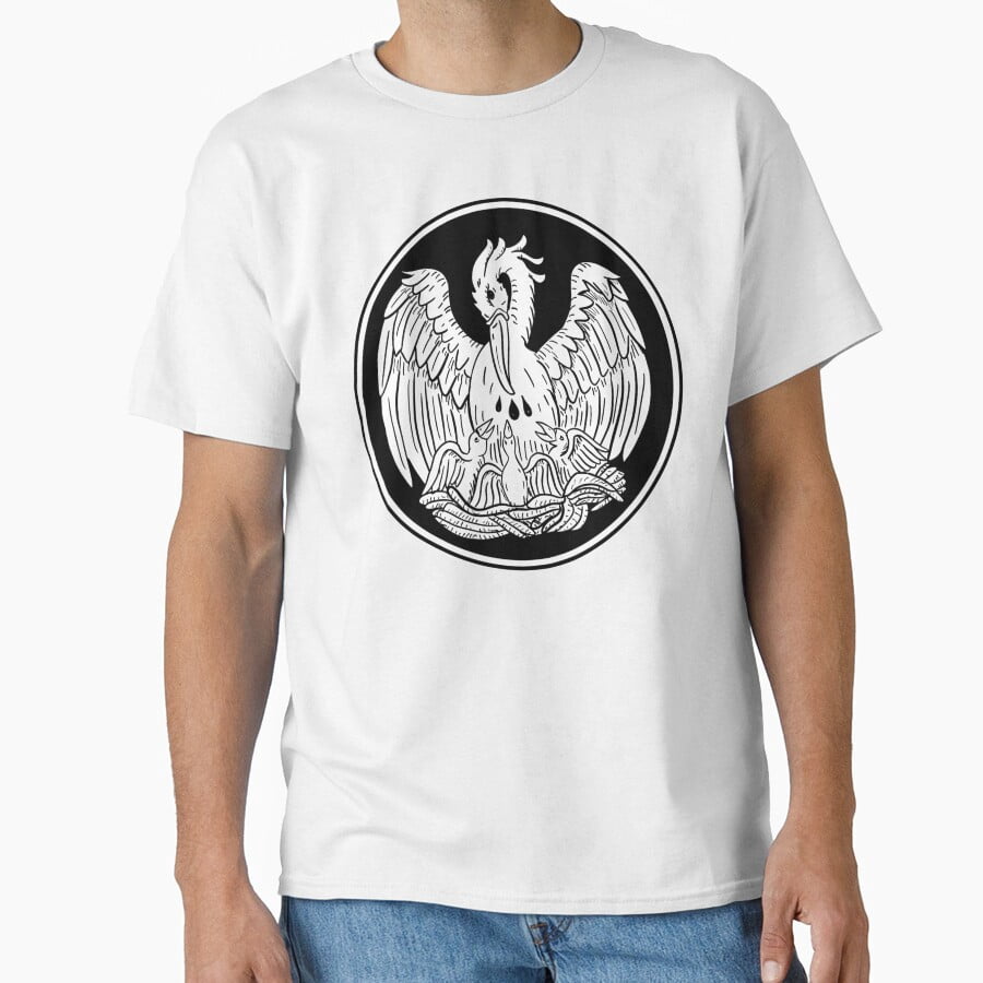 Ancient Christ Pelican Symbol Shirt, Casual Graphic Tee, Everyday Short ...