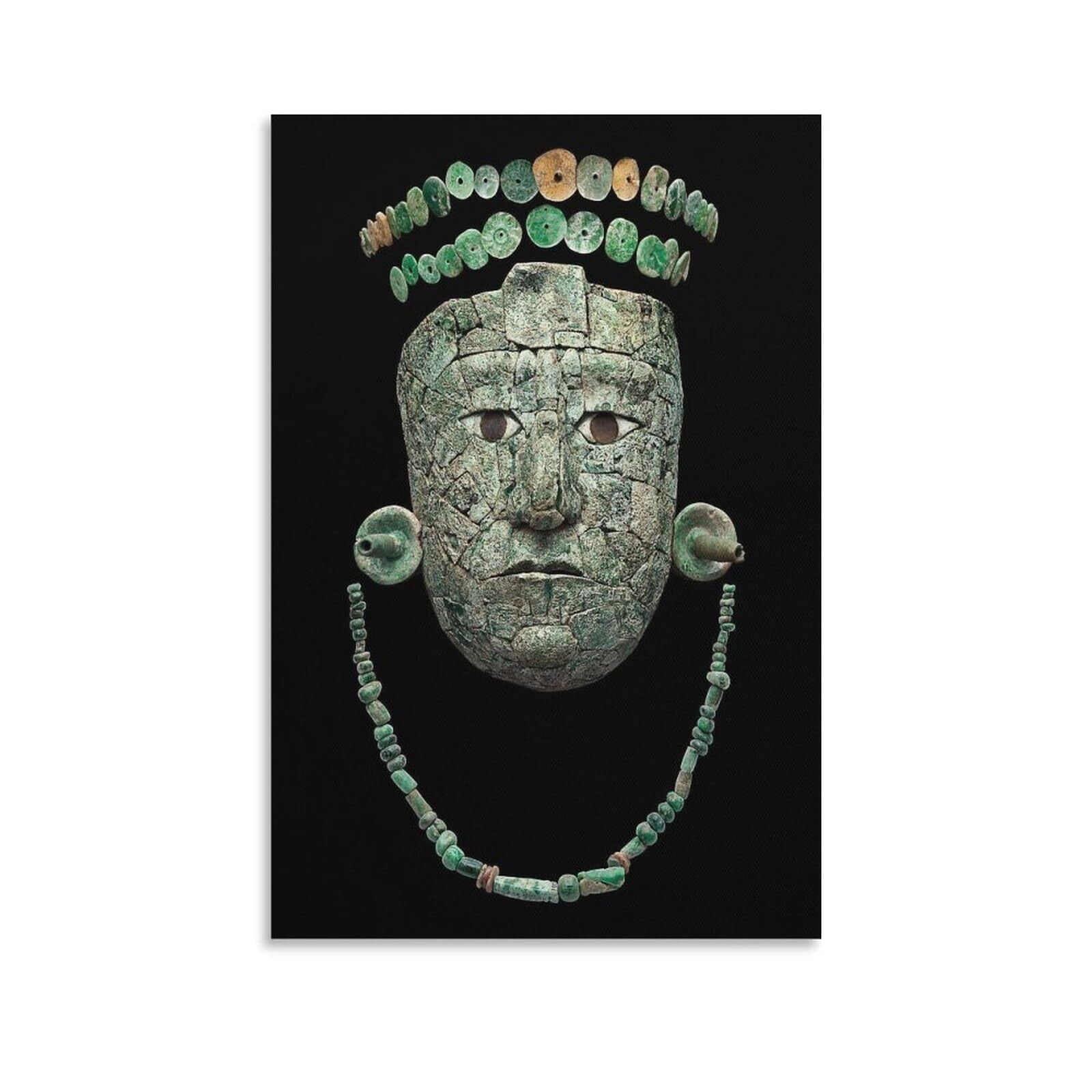Ancient Civilizations Maya Aztec And Inca Mask Art Vintage Poster Home ...