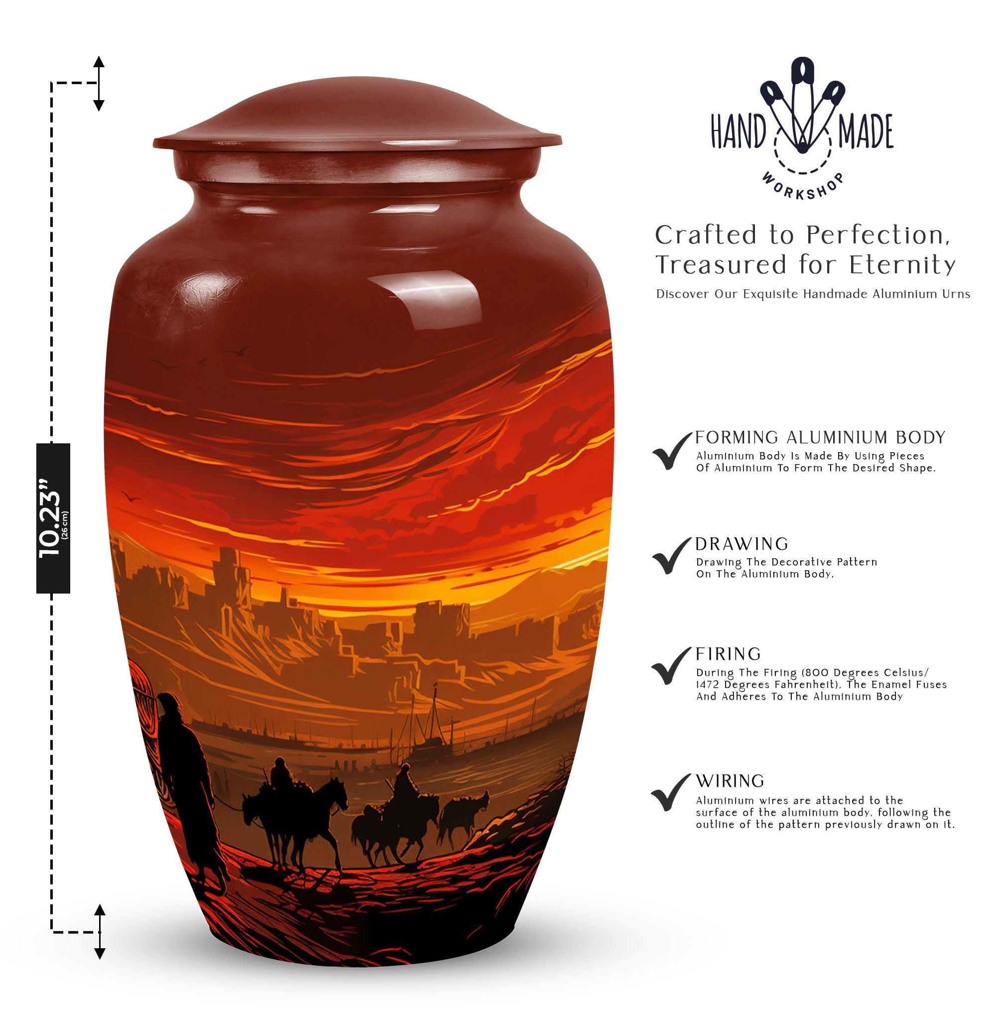 Ancient Desert Caravans - Urns For Ashes - Burial Urns For Cremated ...