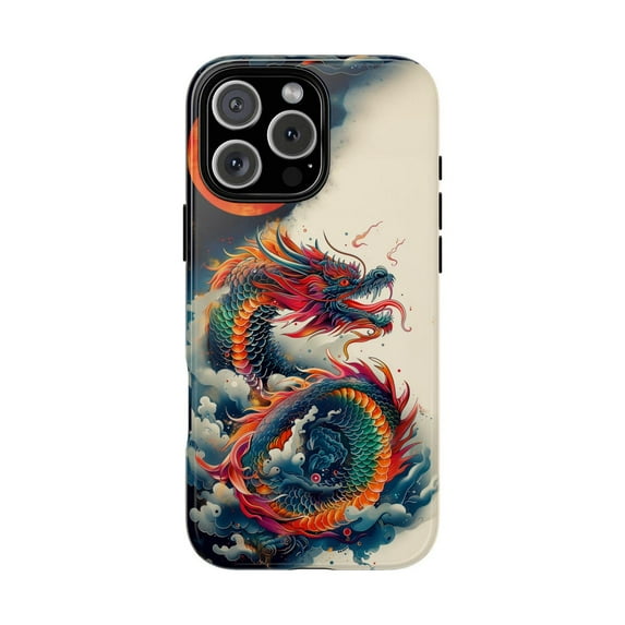 Ancient Dragon Flying Through Clouds Fantasy Colorful Art Phone Case ...