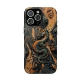 Ancient Dragon Wooden Carved Style Fantasy Mythic Artwork Phone Case ...