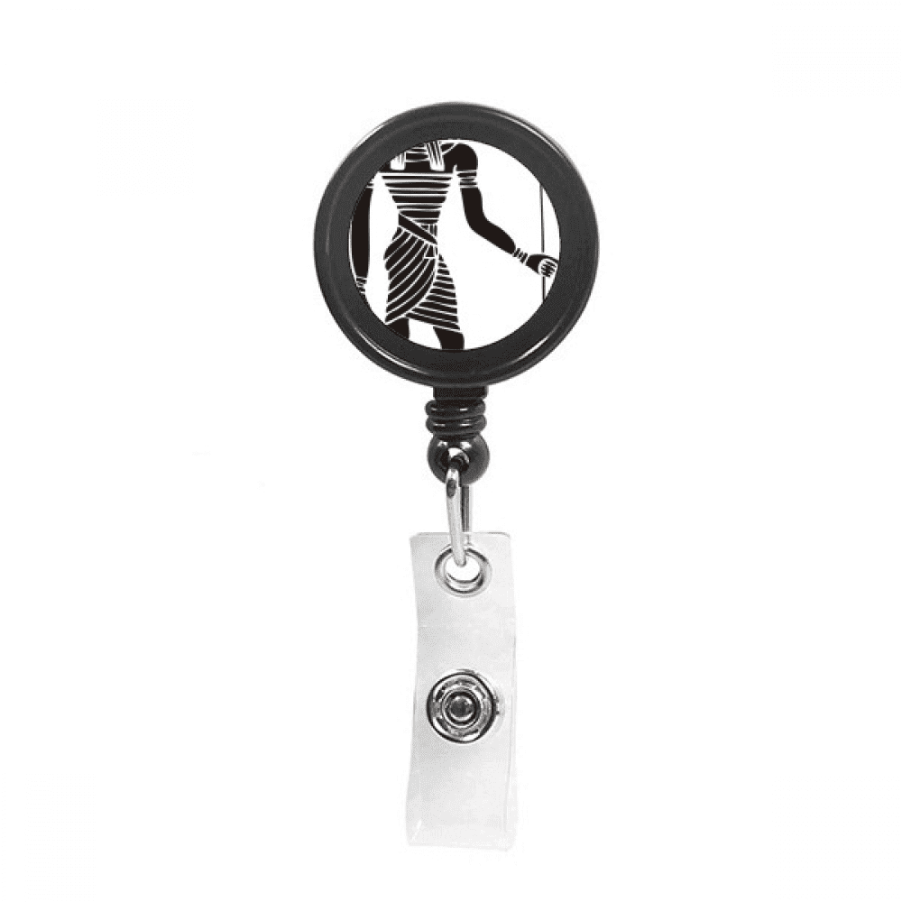 Ancient Egypt Anubis Totem Fresco Retractable Keychain Badge Holder ID ...