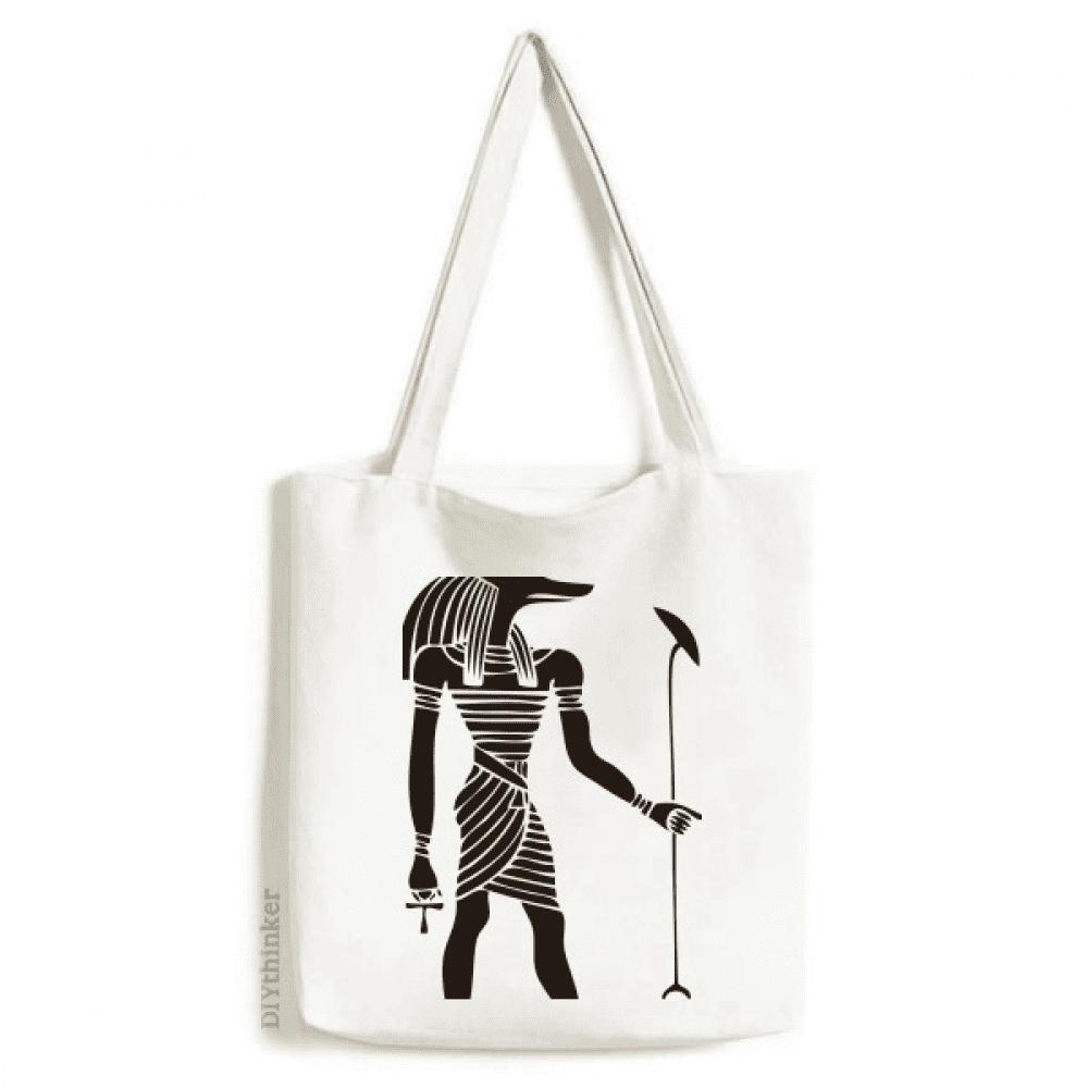 Ancient Egypt Anubis Totem Fresco Tote Canvas Bag Shopping Satchel ...