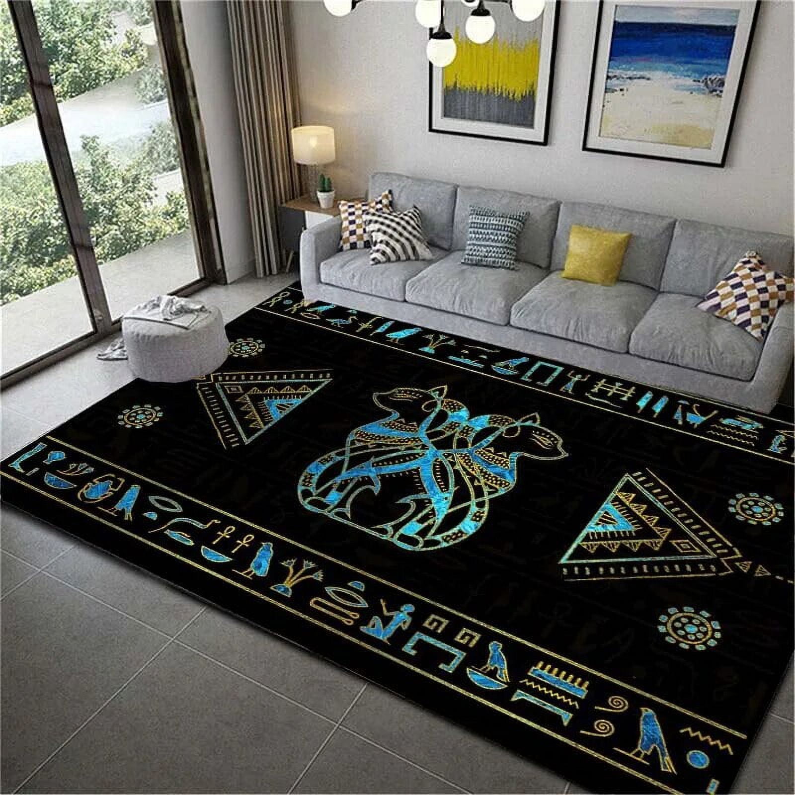 Ancient Egypt Carpet God Egyptian Cat Anubis Carpets for Living Room ...