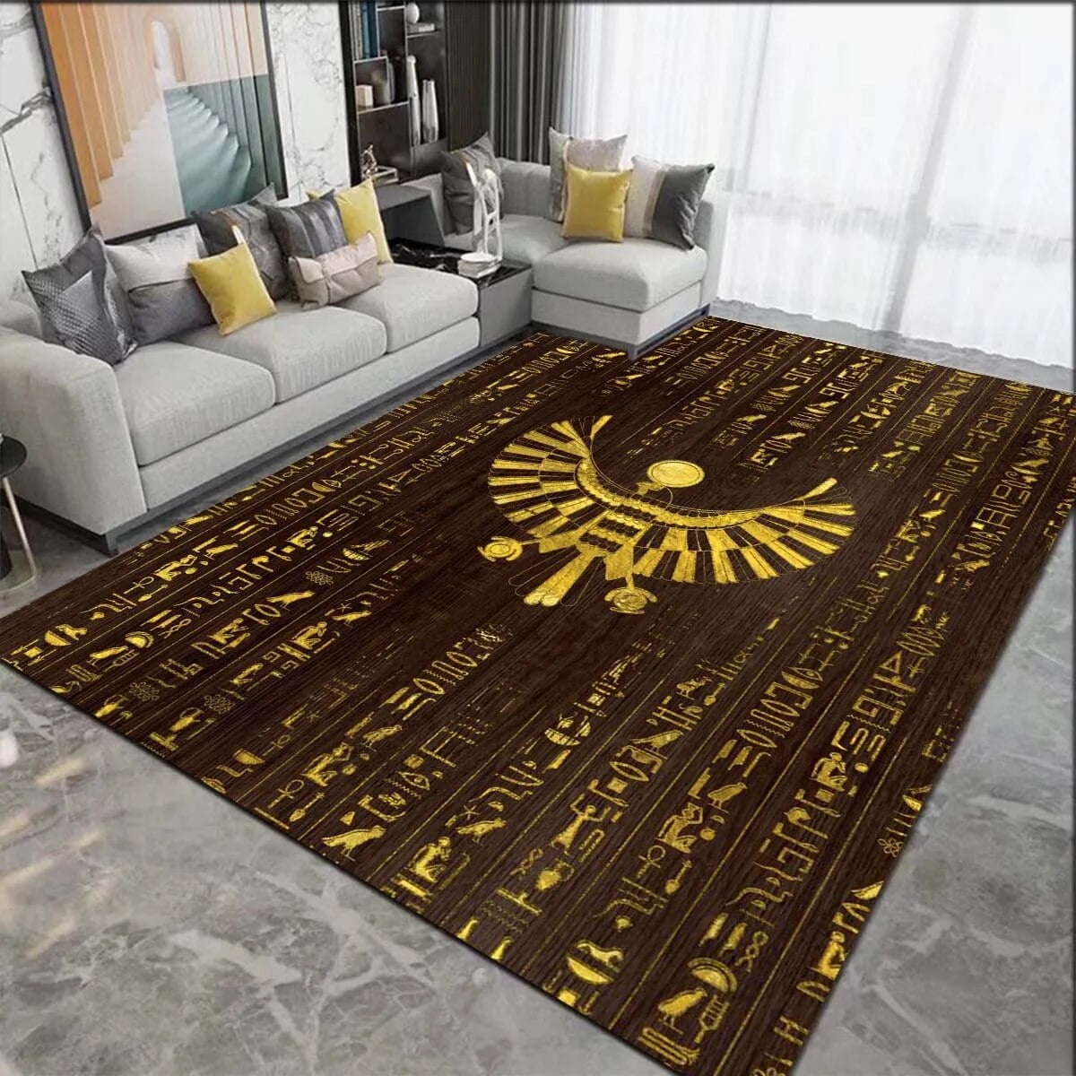 Ancient Egypt Carpet God Egyptian Cat Anubis Carpets for Living Room ...