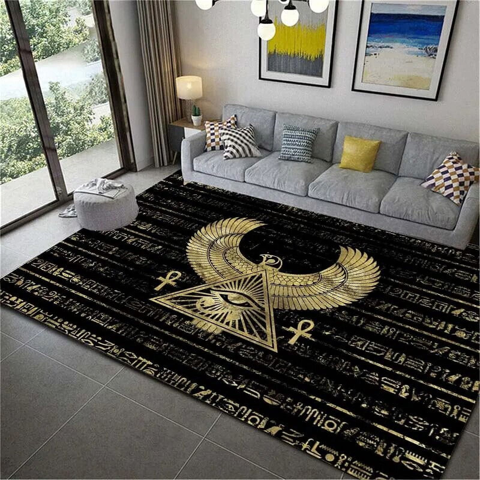 Ancient Egypt Carpet God Egyptian Cat Anubis Carpets for Living Room ...