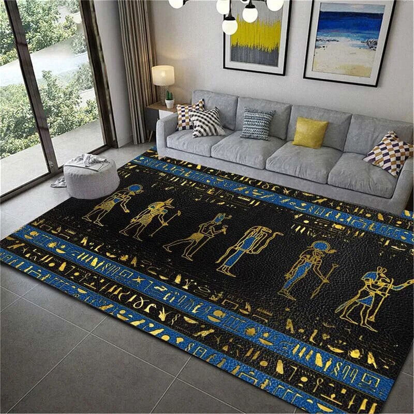 Ancient Egypt Carpet God Egyptian Cat Anubis Carpets for Living Room ...