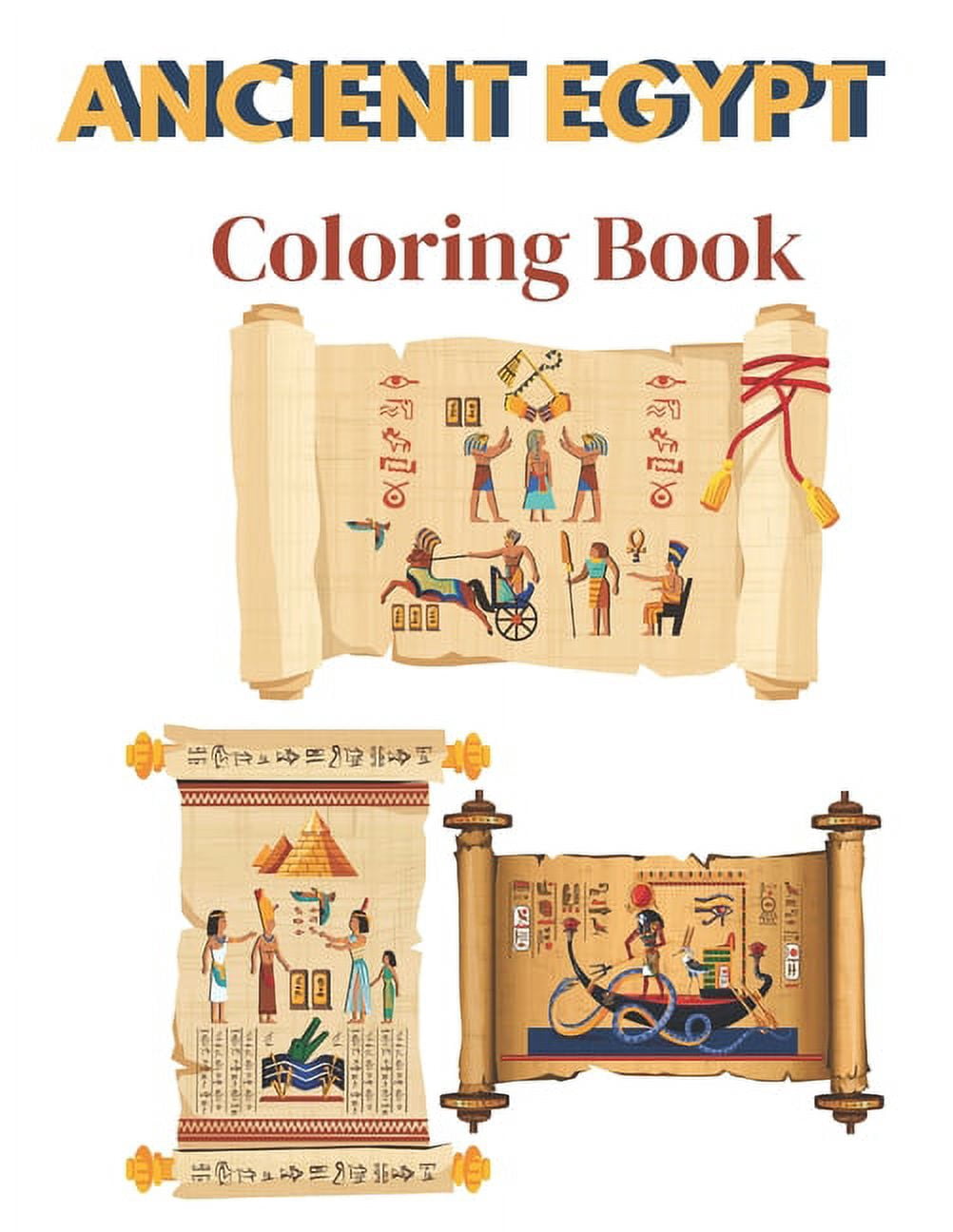 Ancient Egypt Coloring Book: An Adult Coloring Book of Egyptian Designs ...