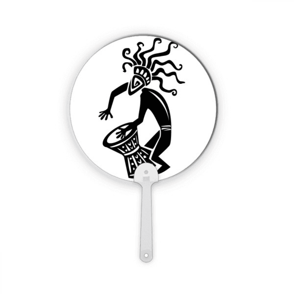 Ancient Egypt Decorative Art Pattern Plastic Round Handheld Fan ...