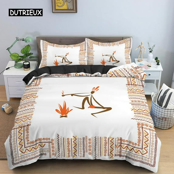 Ancient Egypt Duvet Cover Set Egyptian Symbol Bedding Set Vintage ...