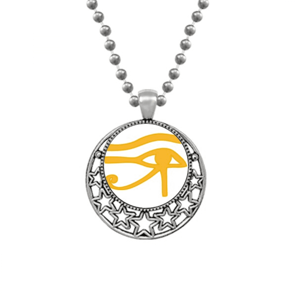 Ancient Egypt Eye Decoration Pattern Necklaces Pendant Retro Moon Stars ...