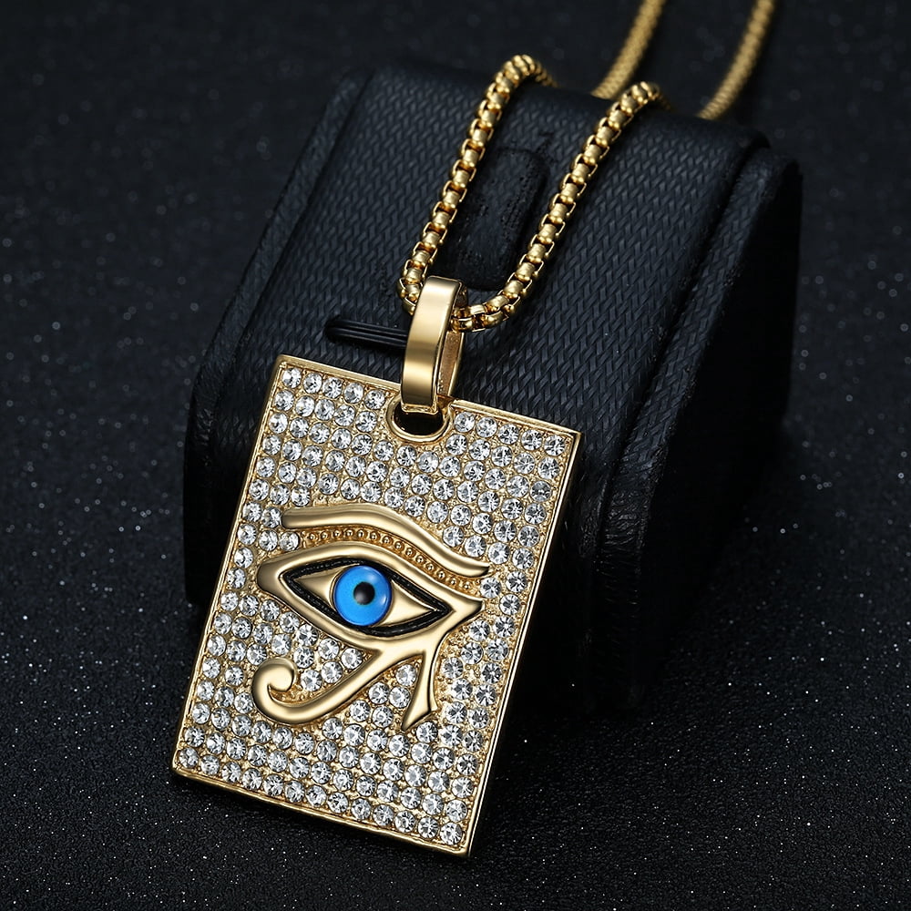 Ancient Egypt Eye Of Horus Pendant Wholesale Male 14K Yellow Gold Big ...