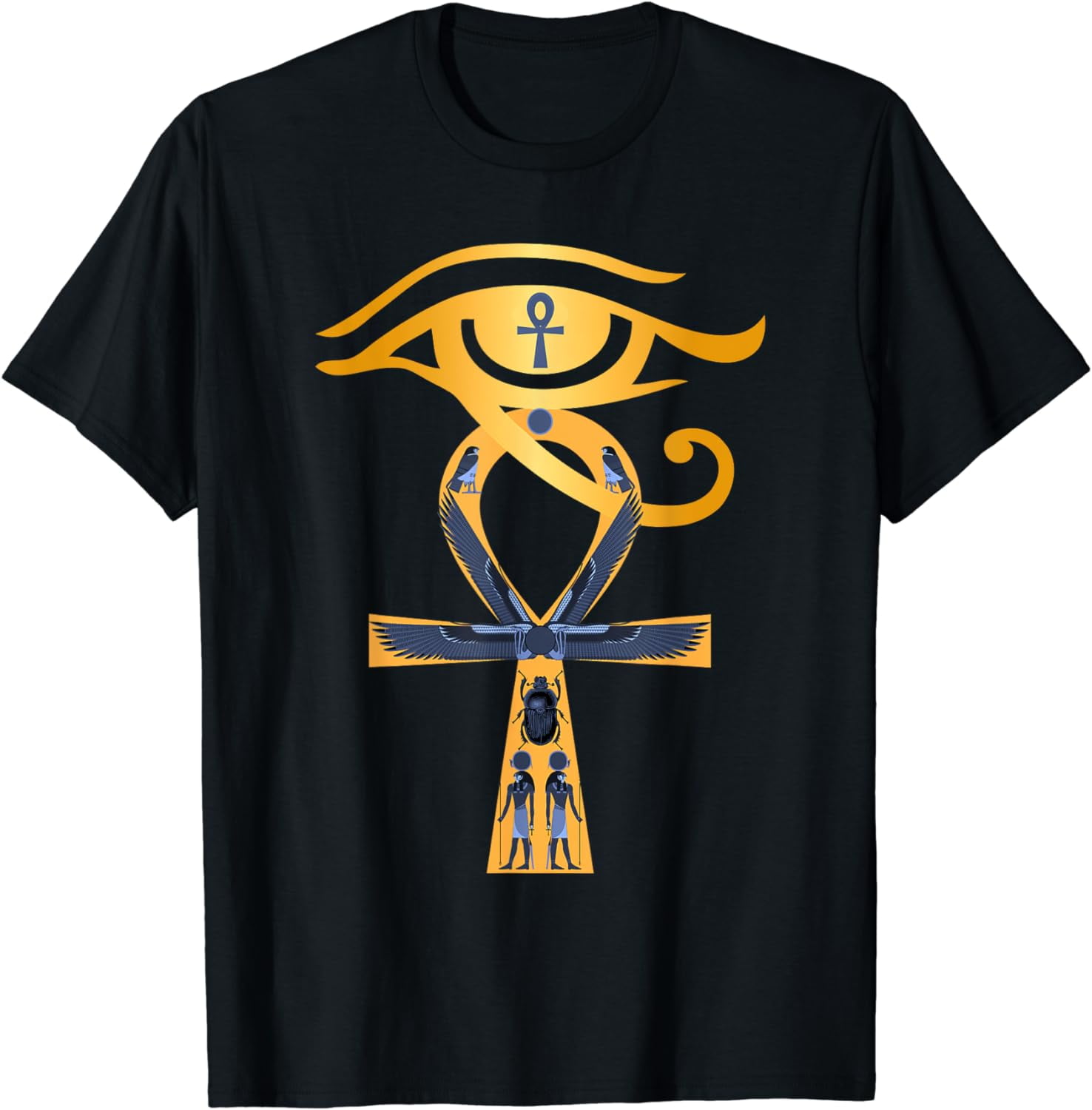 Ancient Egypt God Eye of Horus Ankh Egyptian Symbol T-Shirt - Walmart.com