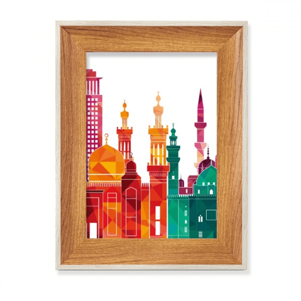 Ancient Egypt Morden City Pattern Desktop Wooden Photo Frame Display ...