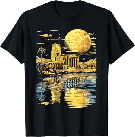 Ancient Egypt Nile River Temples Egyptian temple T-Shirt 02 - Walmart.com