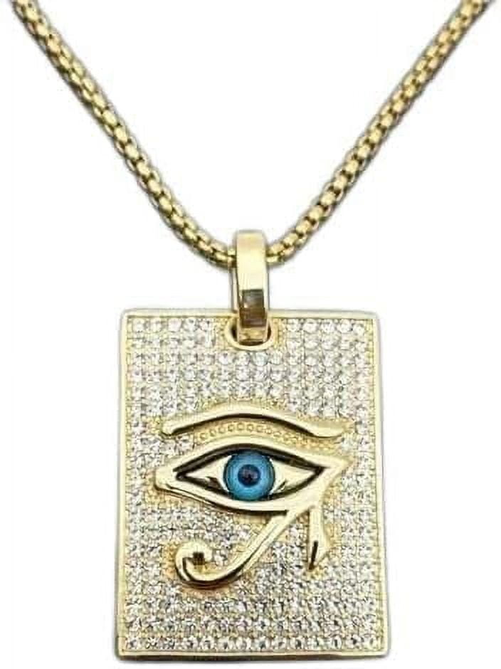 Ancient Egypt Patronus Eye of Horus Rectangle Pendant Necklace for ...