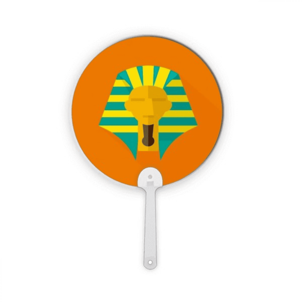 Ancient Egypt Pattern Pharaoh Plastic Round Handheld Fan Decorations ...