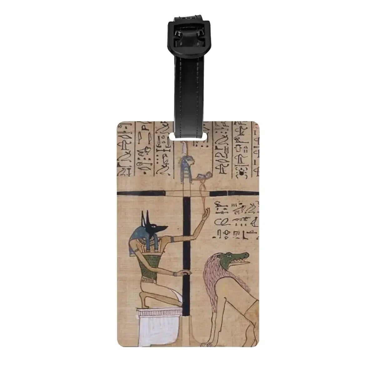 Ancient Egypt Pharaoh Murals Luggage Tags Custom Egyptian Hieroglyphs ...