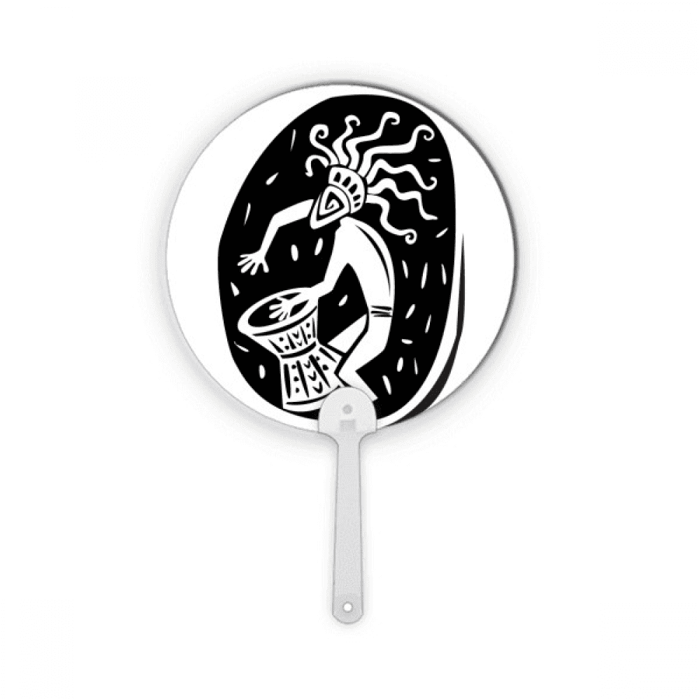 Ancient Egypt Pharaoh Outline Plastic Round Handheld Fan Decorations ...