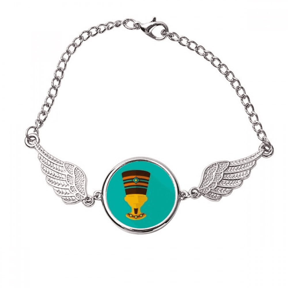 Ancient Egypt Pharaoh Pattern Bracelet Wristband Angel Wings Bangle ...