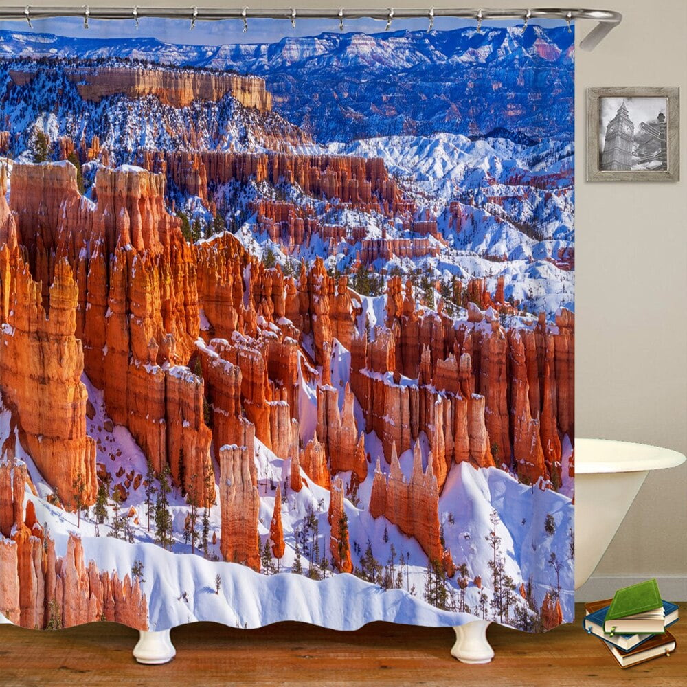 Ancient Egypt Pyramid Scenery Printed Shower Curtain With Hooks Decor ...