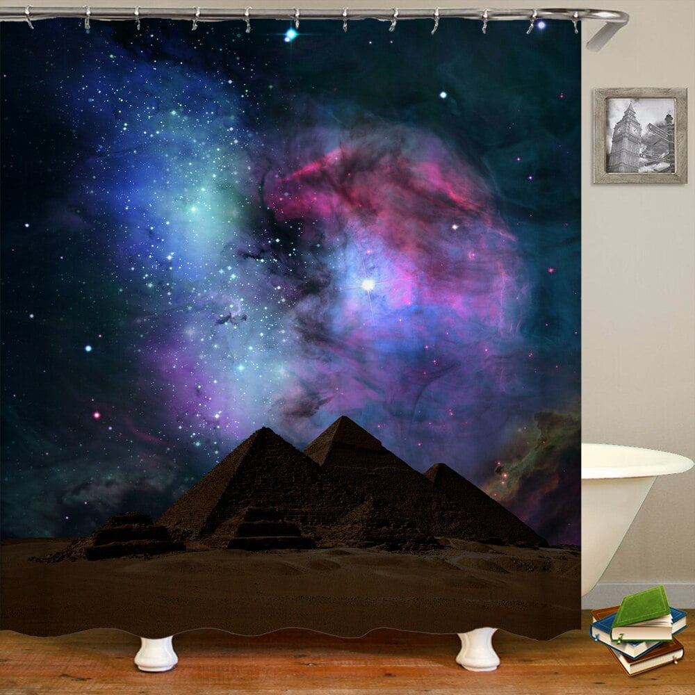 Ancient Egypt Pyramid Shower Curtains Bathroom Curtain Desert landscape ...