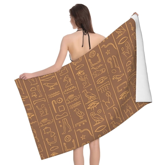 Ancient Egypt Vintage Beach Bath Towel Gym Spa Shower Towels Pool Soft ...