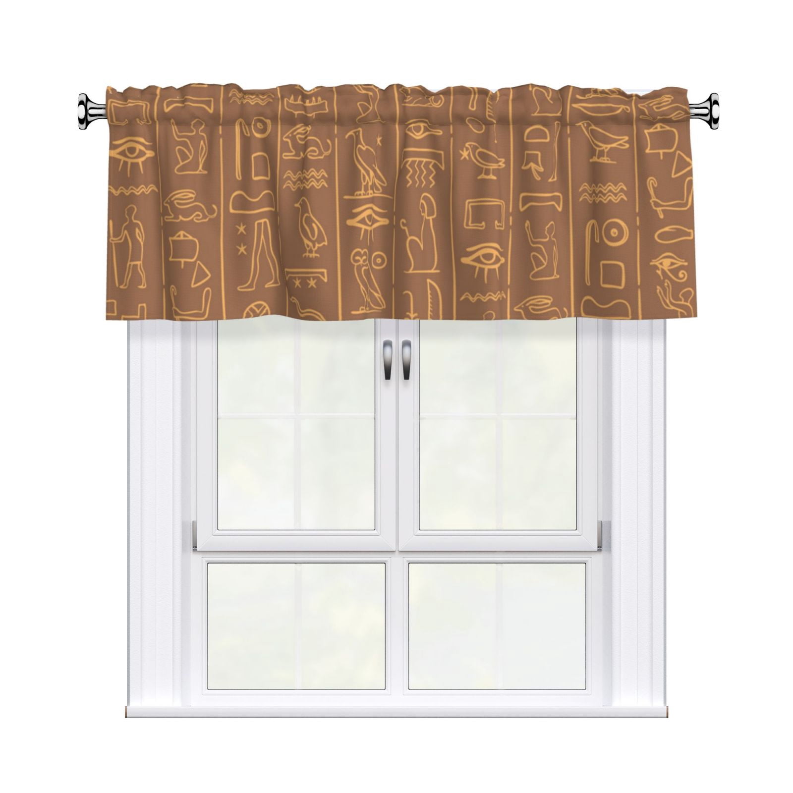 Ancient Egypt Vintage Valance Curtains Window Rod Pocket Valances for ...