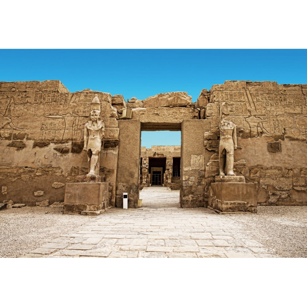 Ancient Egyptian Architectural Landscape Background Summer Sunshine ...