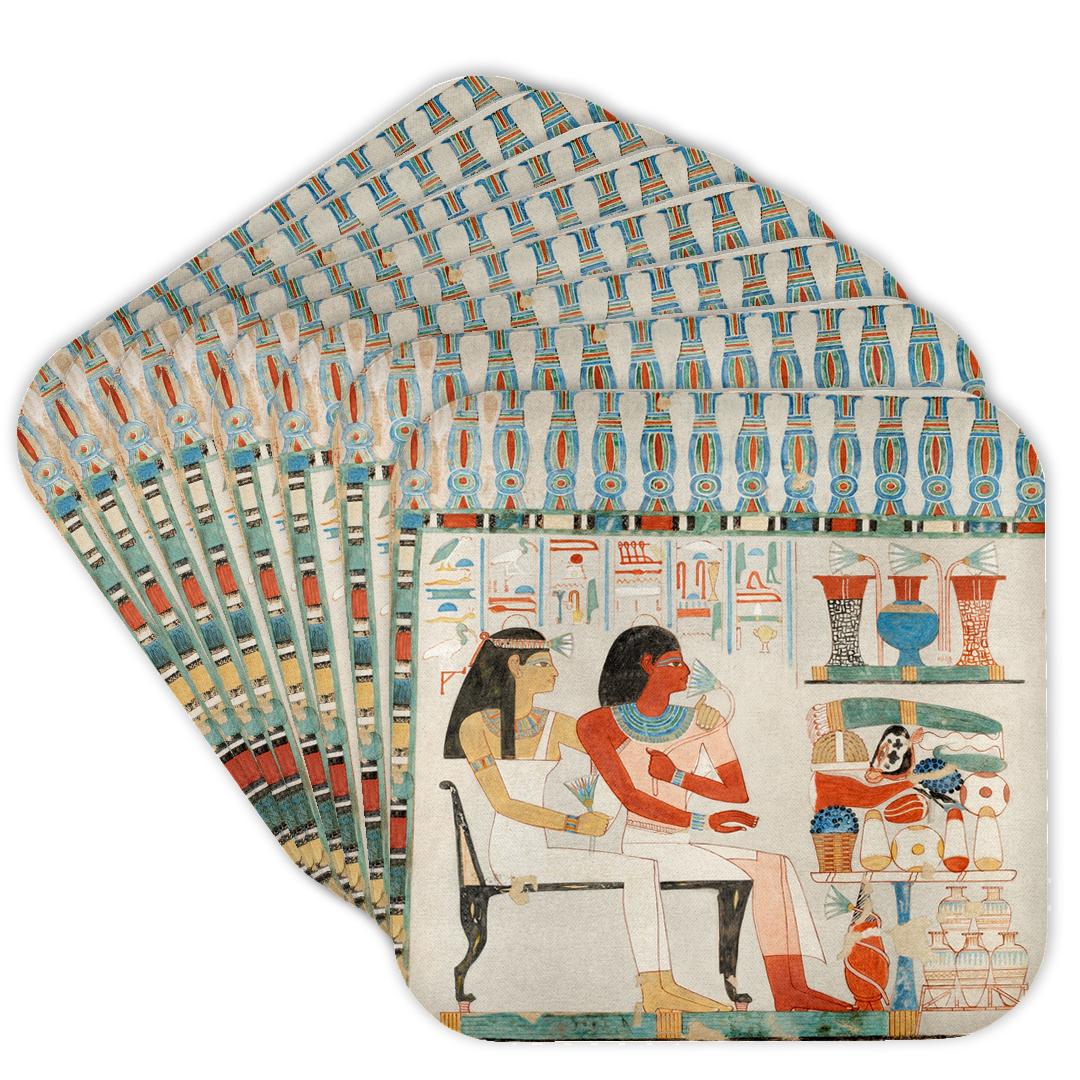 3drose, Ancient Egyptian Art Sitting Man and Woman Ancient Egypt Blue ...