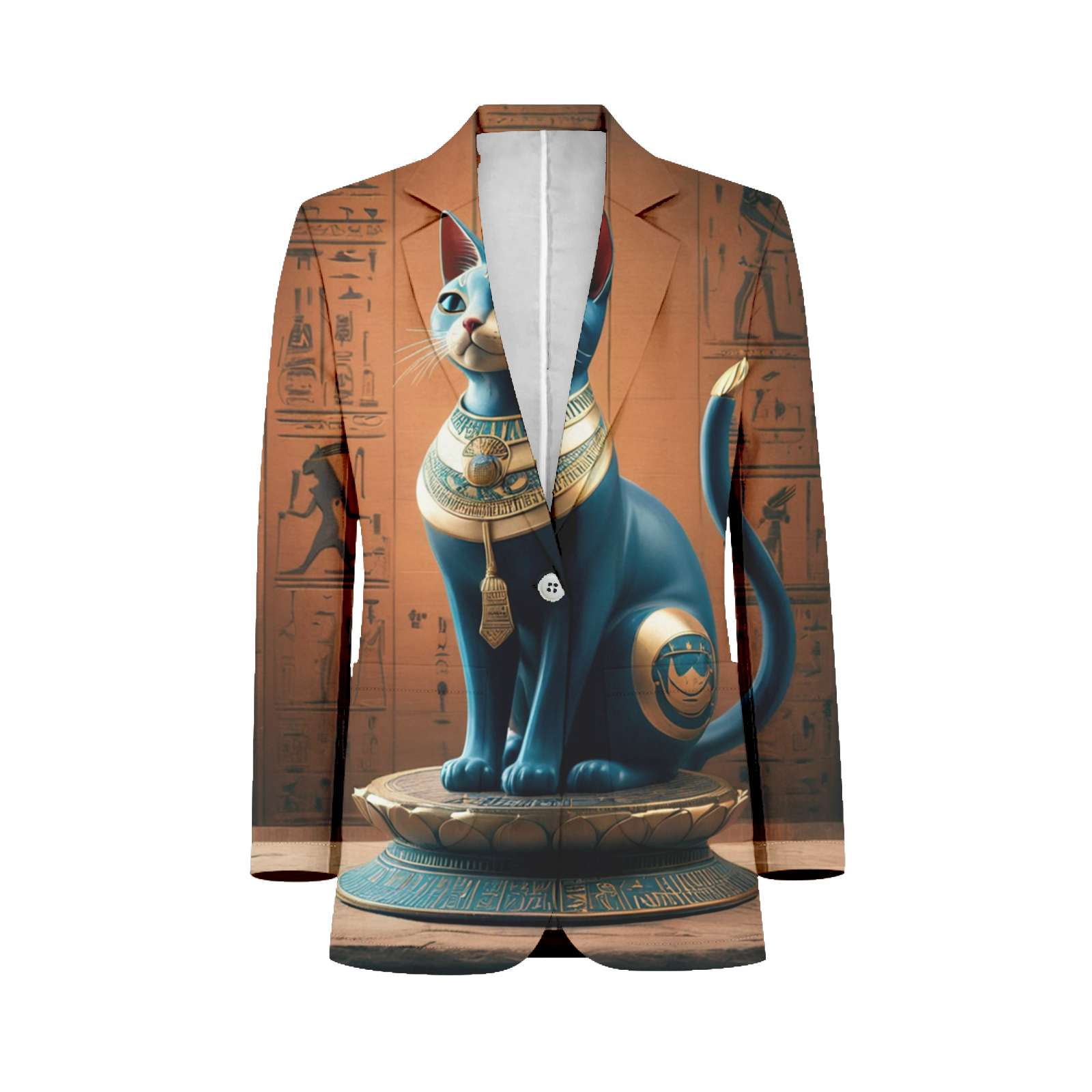 Ancient Egyptian Cat Statue Men's Suit Blazer Casual Party Wear Slim ...