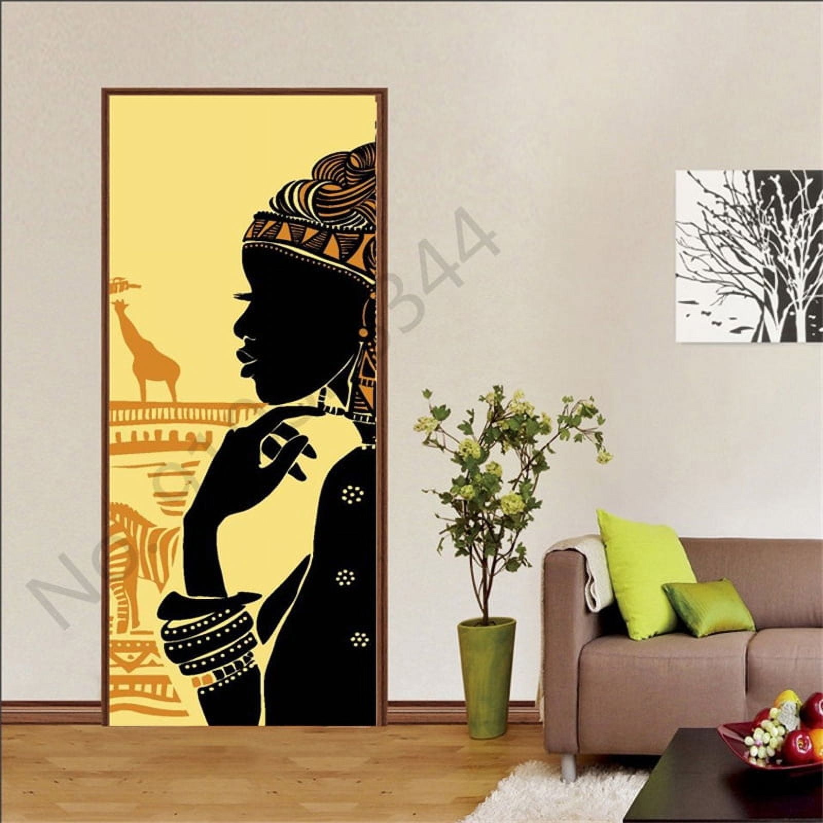 Ancient Egyptian Characters 3D Door Stickers Living Room Bedroom Door ...