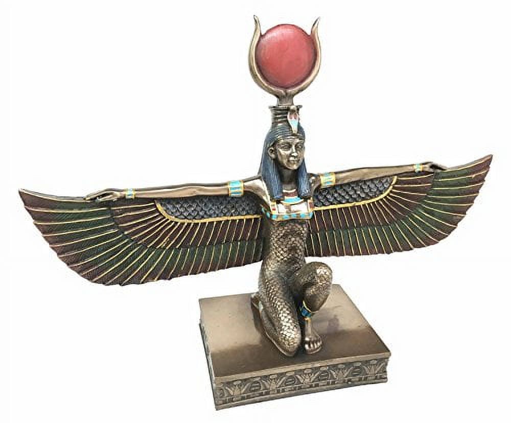 Ancient Egyptian Civilization Goddess Deity Kneeling Isis Ra With ...